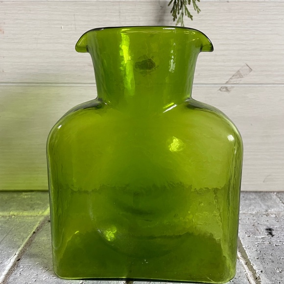 Blenko | Dining | Vintage Blenko Green Double Spout Pitcher | Poshmark